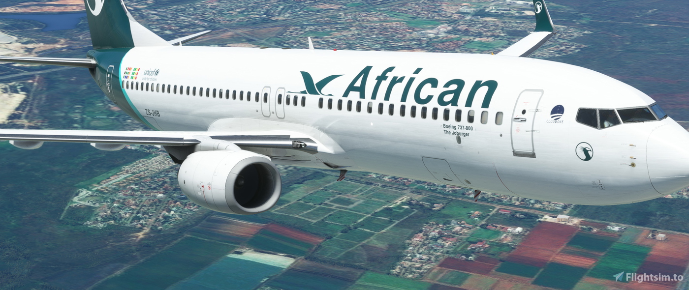 [PMDG][B737-800][8K] All African Airways Virtual Airlines New livery ZS ...