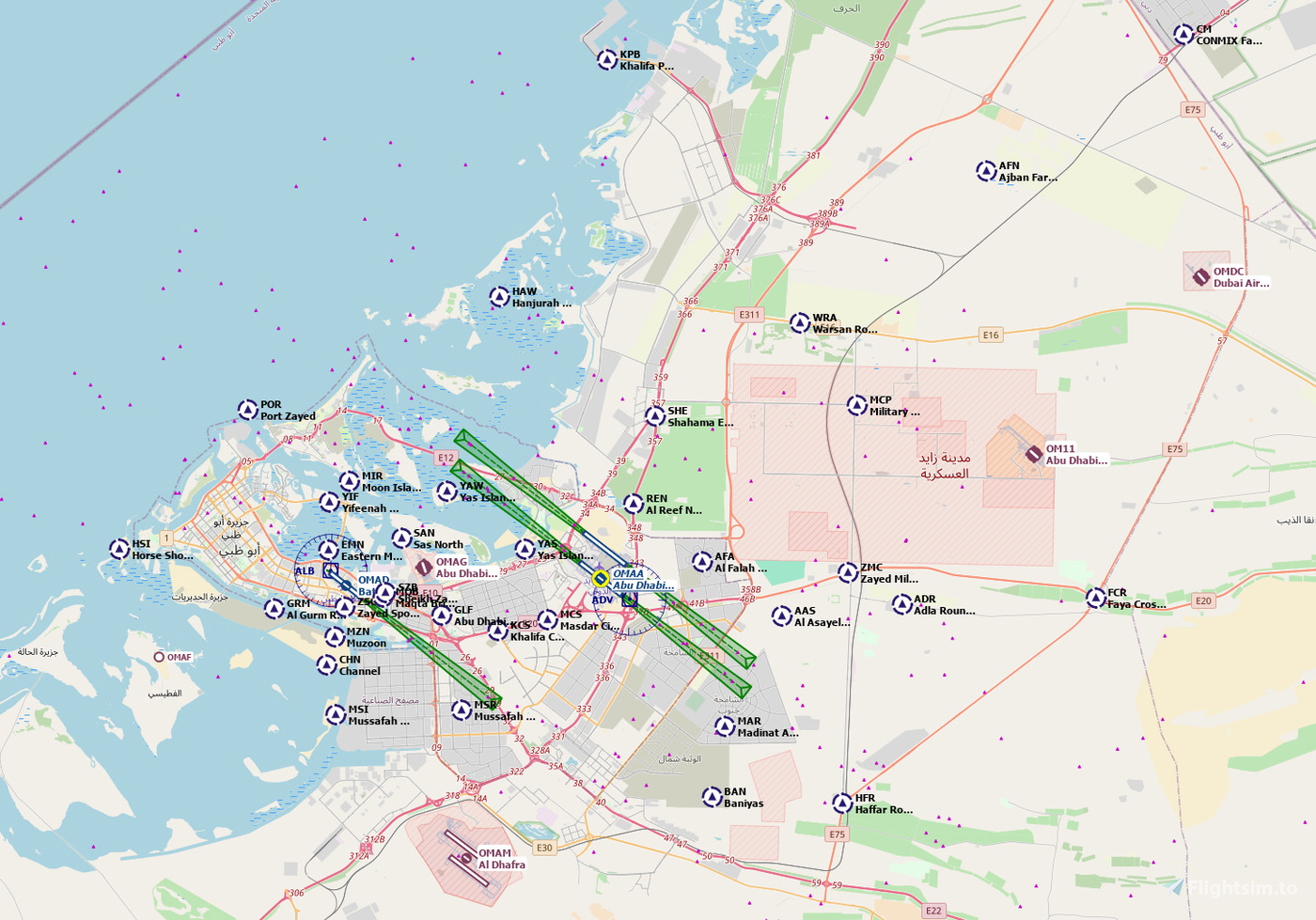 PMS50 GT750 User Waypoints VRP United Arab Emirates for Microsoft ...
