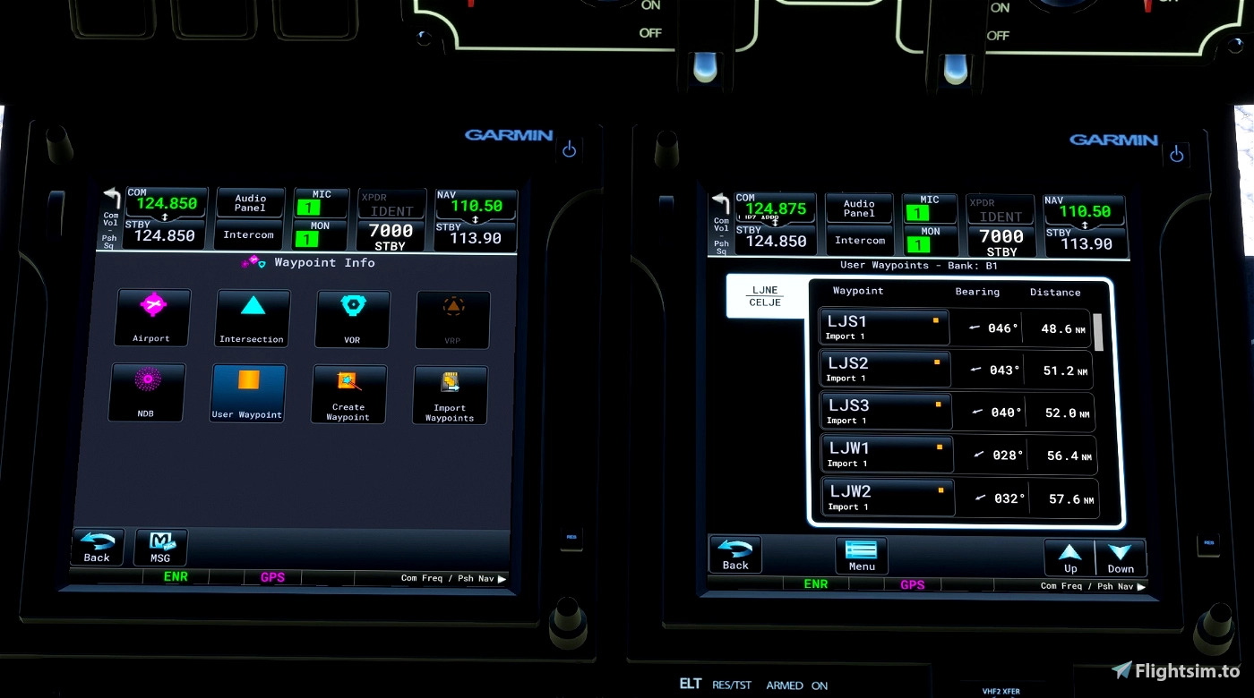 PMS50 GTN750 User Waypoints VRP Italia/Italy for Microsoft Flight ...