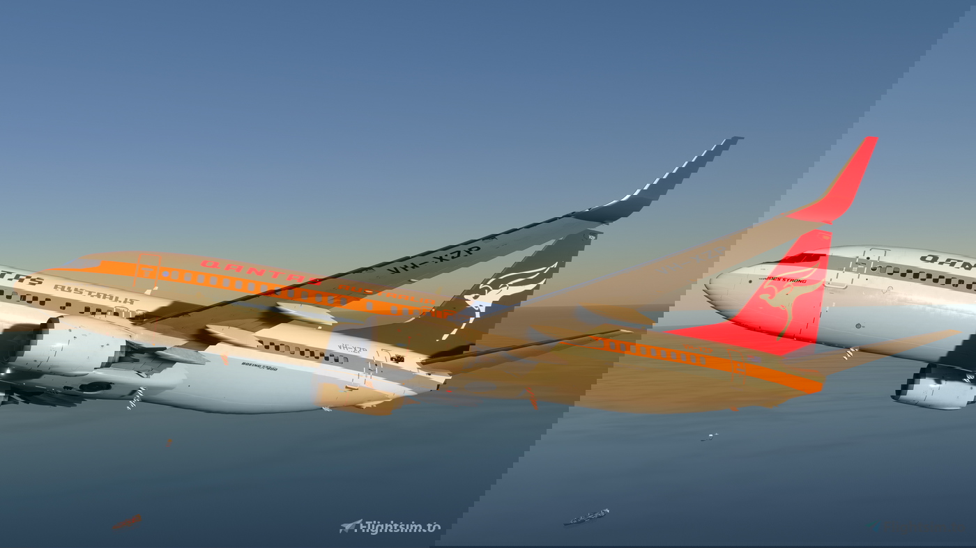 Qantas 737-838 VH-XZP Retro Roo for Microsoft Flight Simulator | MSFS