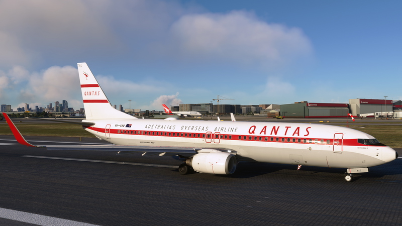 Qantas 737-838 VH-VXQ Retro Roo II for Microsoft Flight Simulator | MSFS