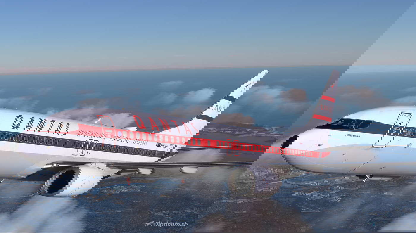 Qantas 737-838 VH-VXQ Retro Roo II for Microsoft Flight Simulator | MSFS