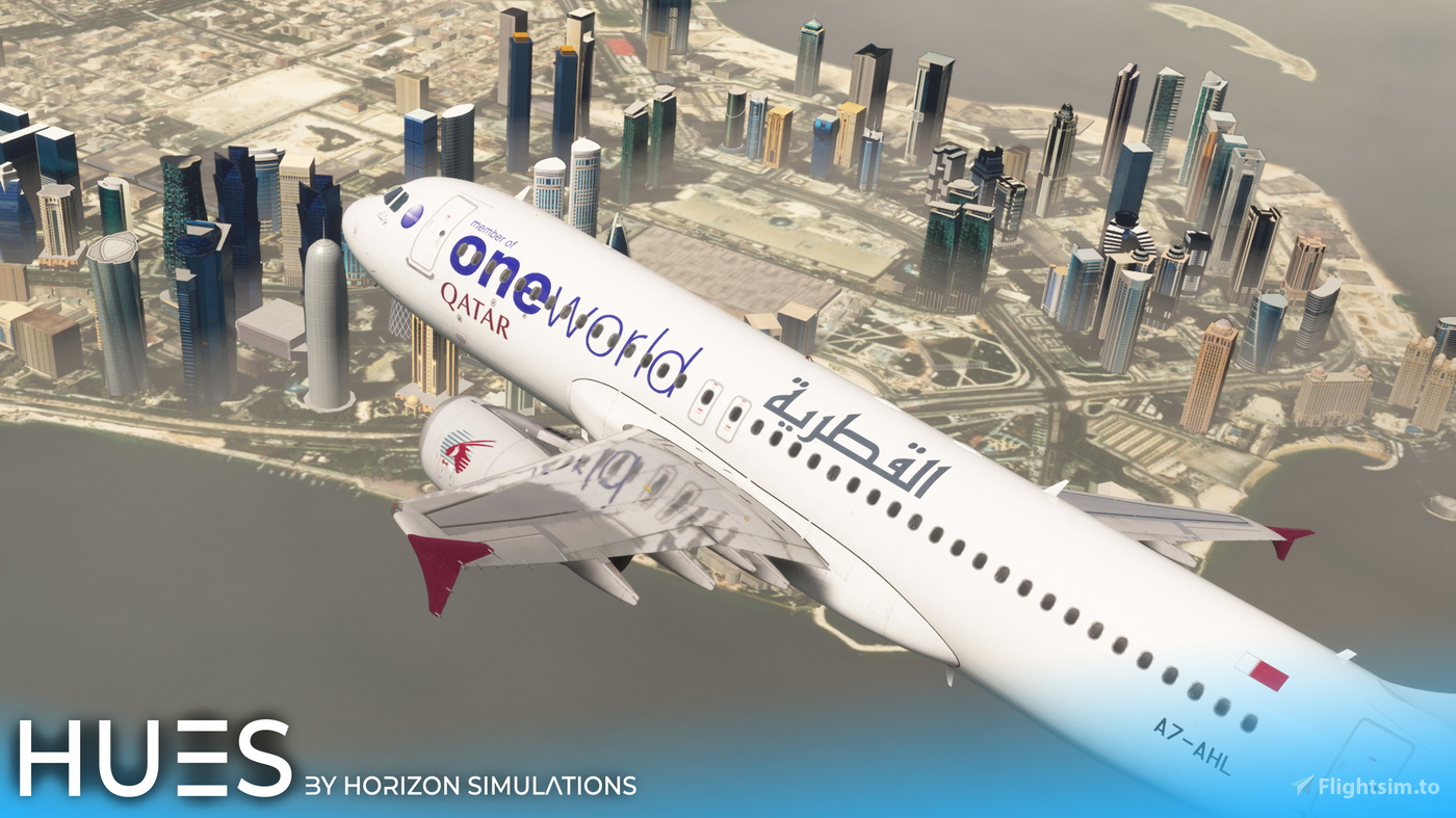 Qatar Airways A7-AHL "OneWorld" | Fenix A320 V2 IAE for Microsoft Flight Simulator | MSFS