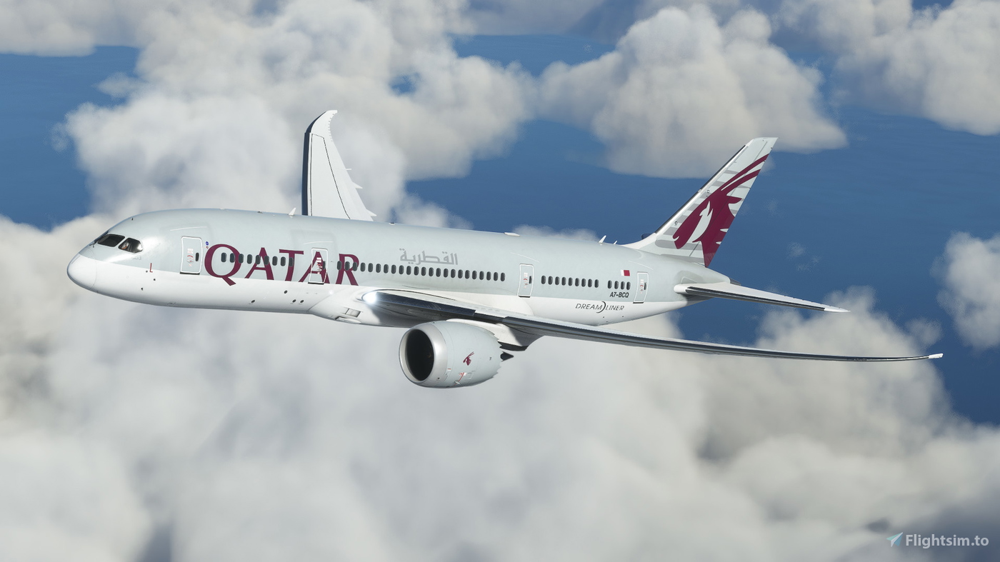 Qatar Airways [A7-BCQ] Kuro B787-8 v2 for Microsoft Flight Simulator | MSFS