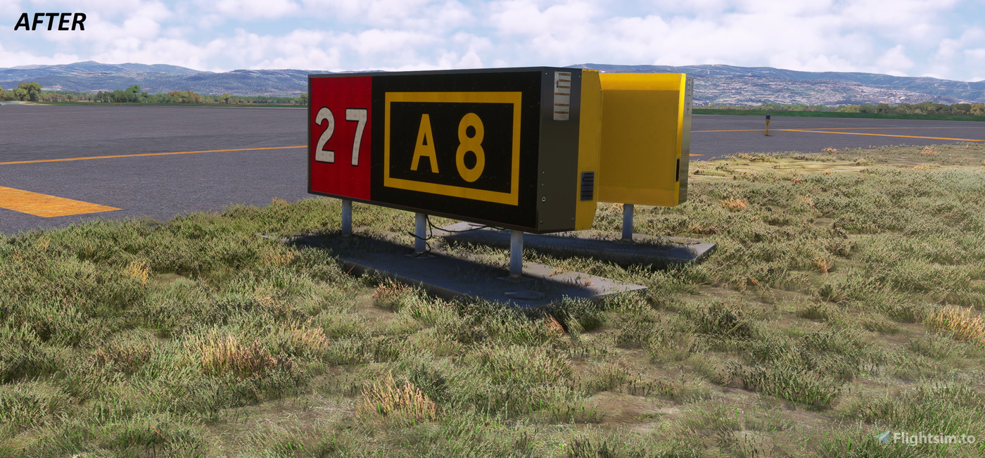 Realistic Taxi Signs Texture Pack for Microsoft Flight Simulator | MSFS