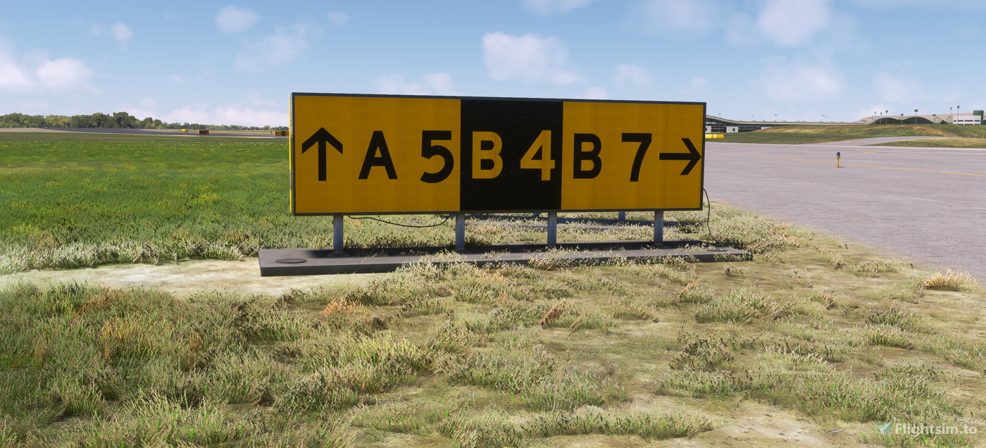 Realistic Taxi Signs Texture Pack for Microsoft Flight Simulator | MSFS