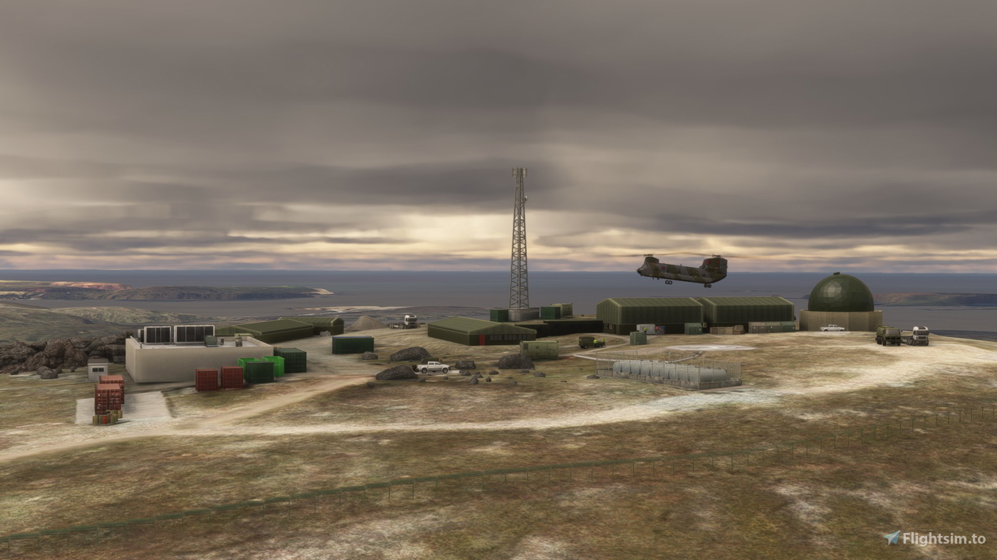Remote Radar Head Mount Alice, with helipad, West Falkland for Microsoft Flight Simulator | MSFS