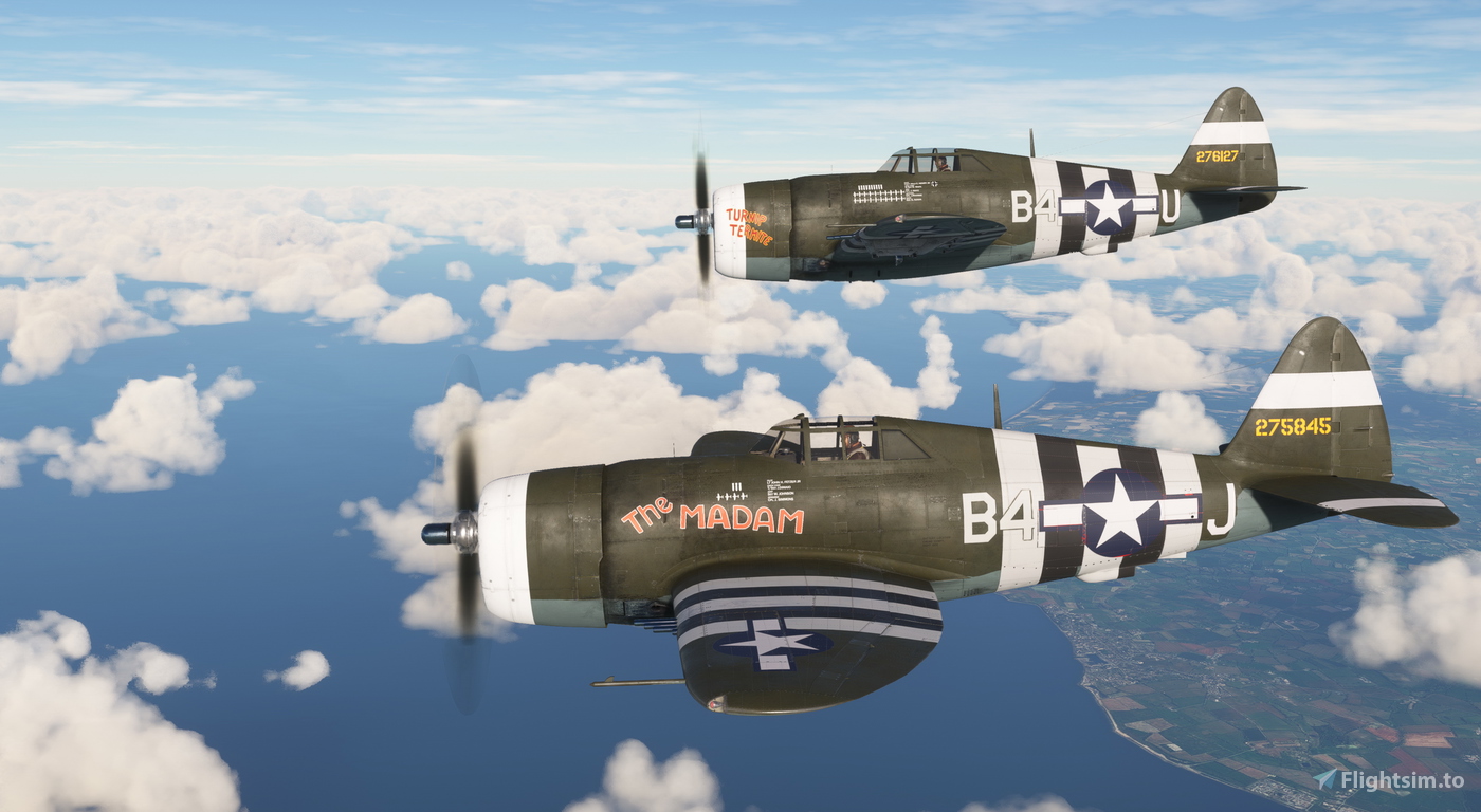 Republic P-47D Razorback 365th FG B4-J "the Madam" for Microsoft Flight ...