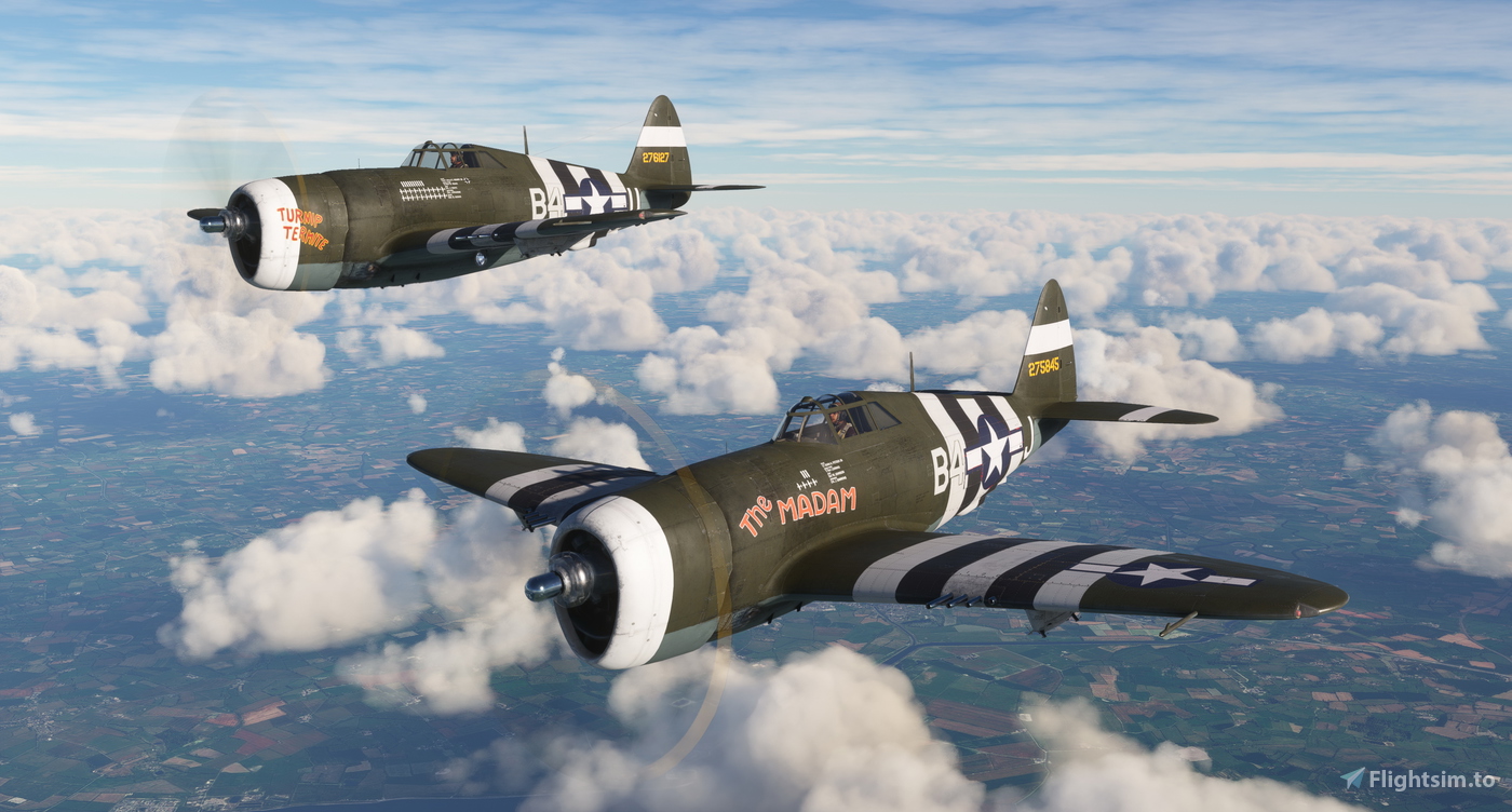 Republic P-47D Razorback 365th FG B4-J "the Madam" for Microsoft Flight ...