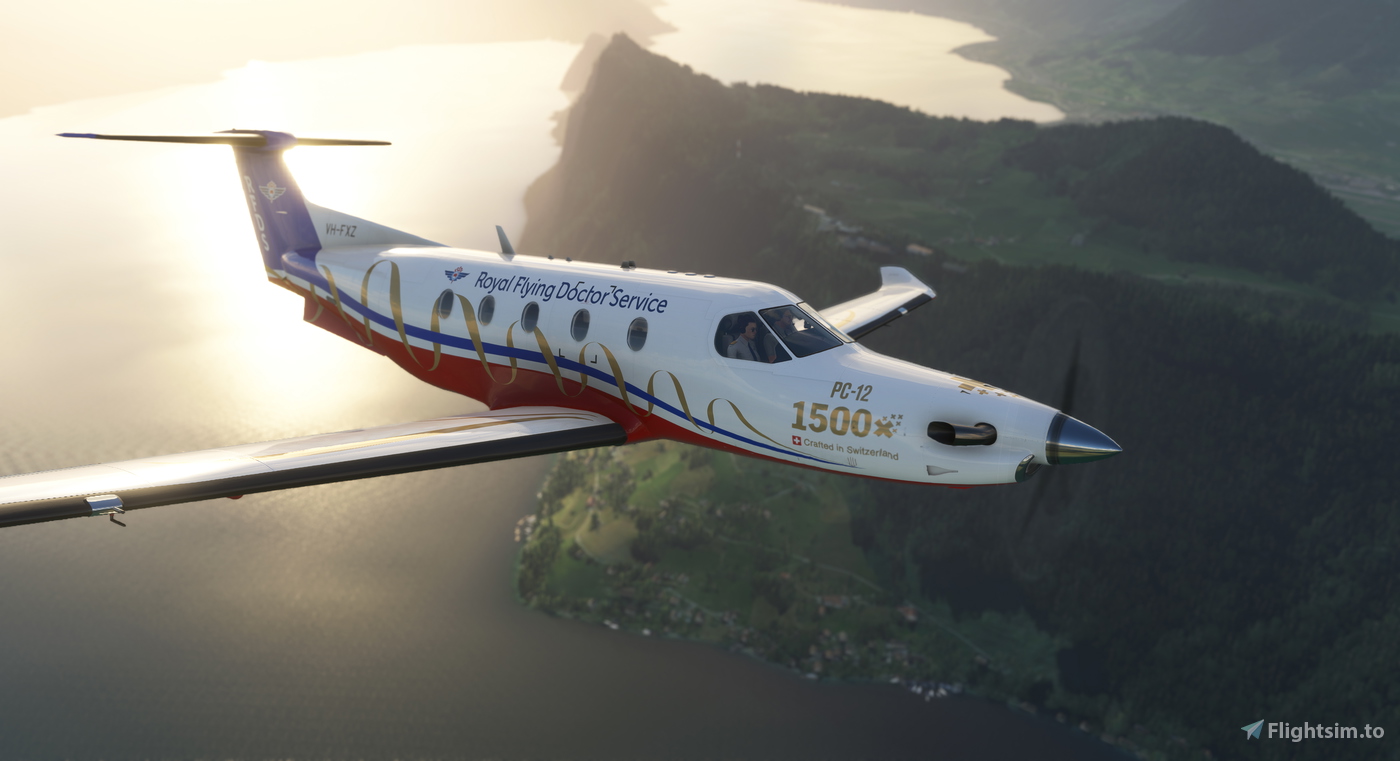 SWS PC-12 RFDS VH-FXZ '1500th PC-12' scheme for Microsoft Flight ...