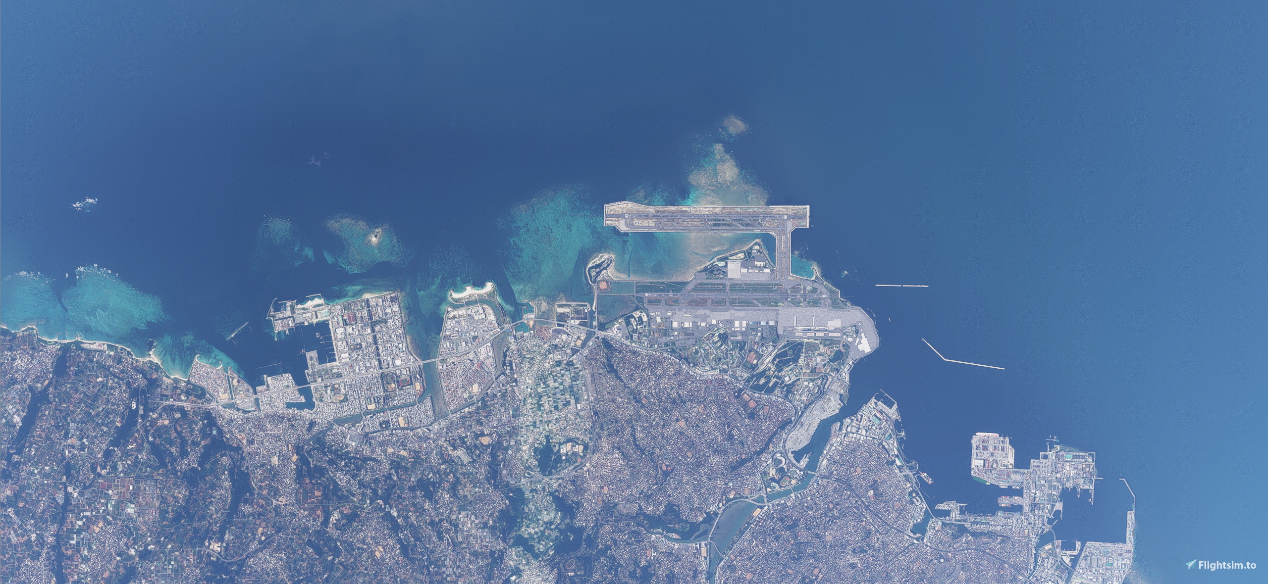 ROAH NAHA Airport Water mask Fix + Aerial image - MSFS Add-on ...
