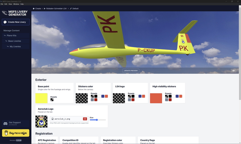 Plane Kits for Livery Generator Liveries per Microsoft Flight Simulator | MSFS