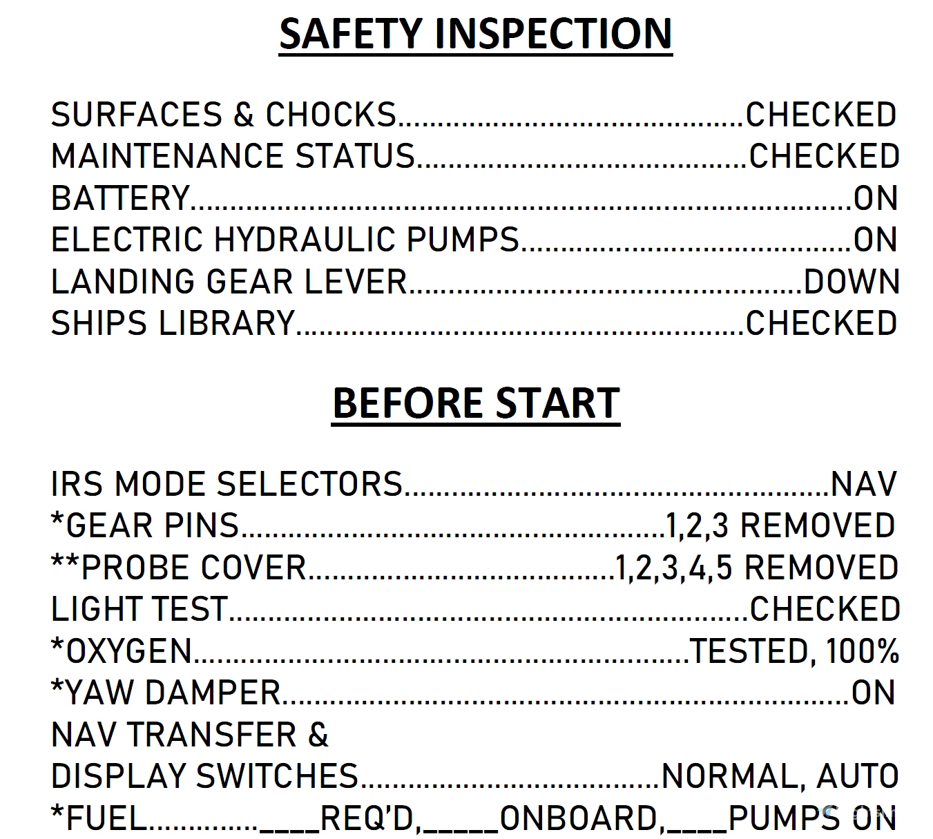 RYANAIR BOEING 737-NG / NORMAL CHECKLIST pour Microsoft Flight ...