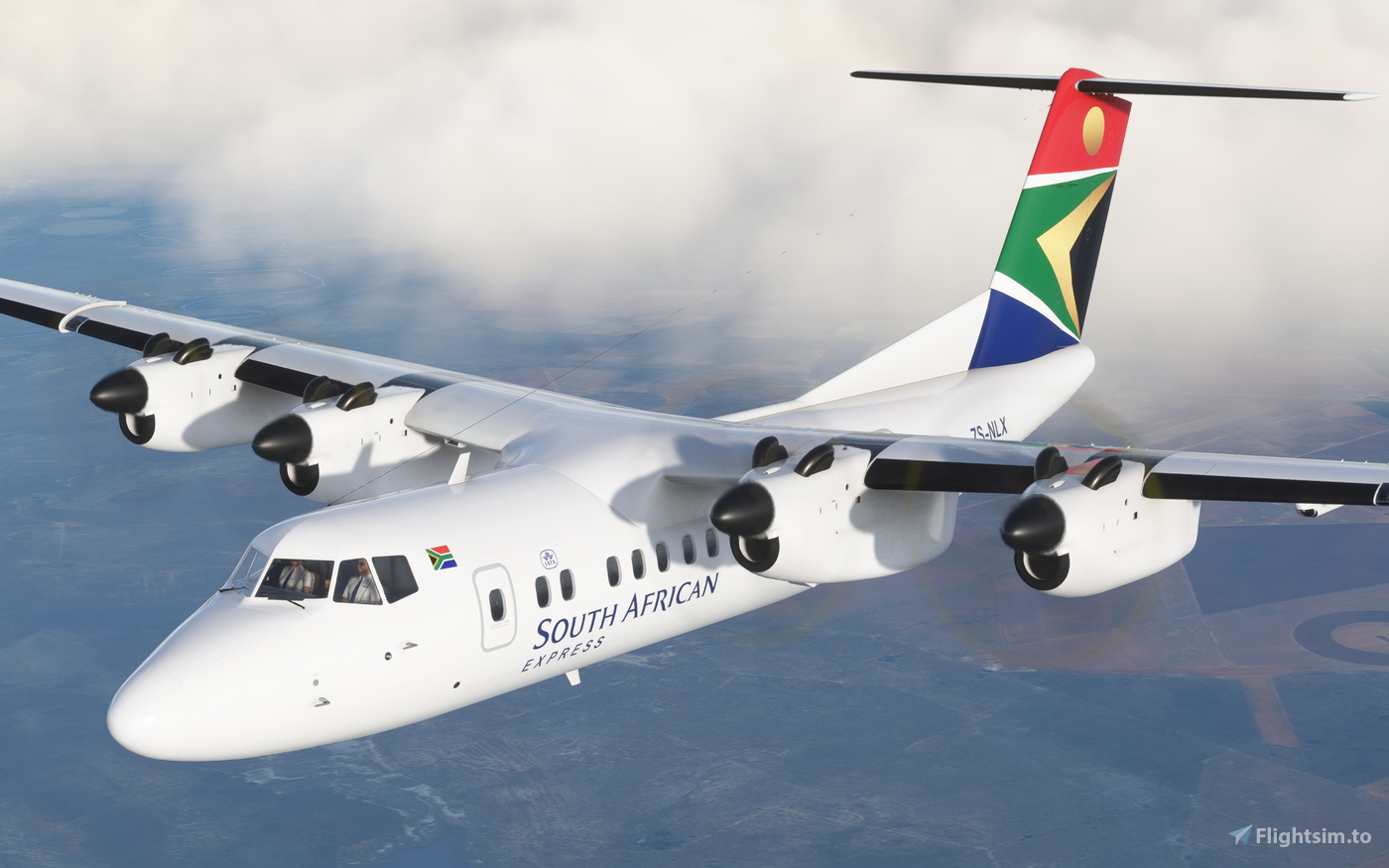 SA Express De Havilland Canada Dash-7 ZS-NLX Late 90's Livery pro ...