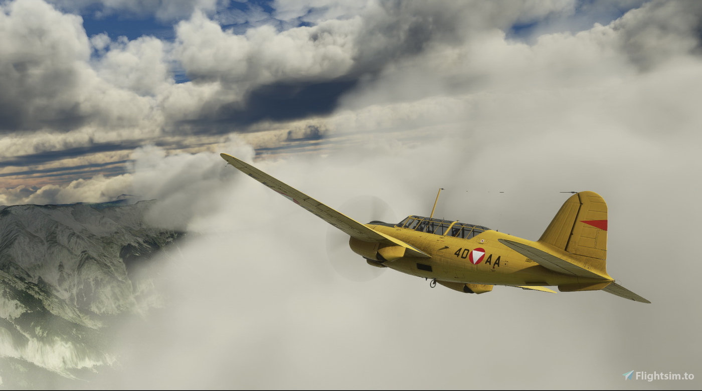 SAAB B17 Austrian Air Force 4D-AA for Microsoft Flight Simulator | MSFS
