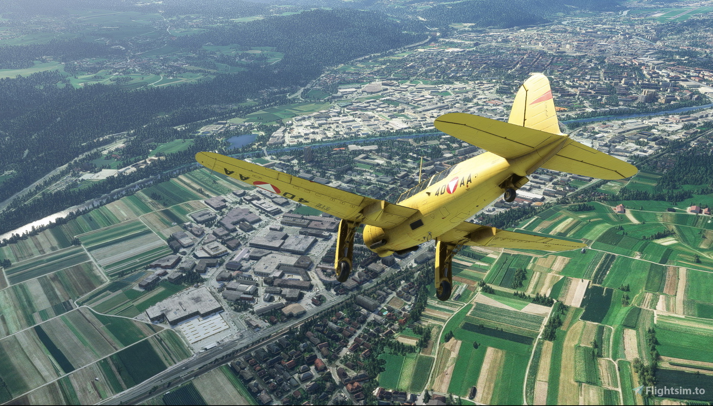 SAAB B17 Austrian Air Force 4D-AA for Microsoft Flight Simulator | MSFS