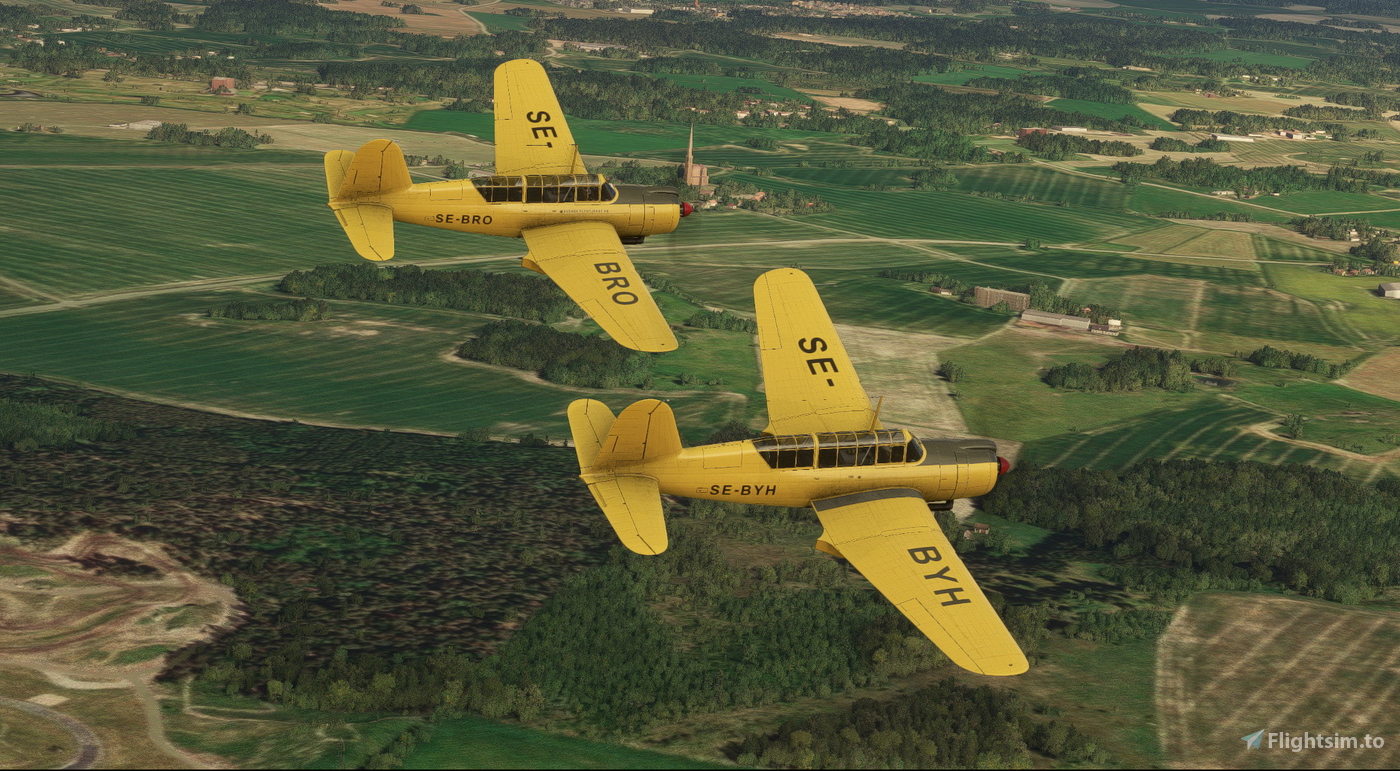 SAAB B17 SE-BRO Svensk Flygtjänst for Microsoft Flight Simulator | MSFS