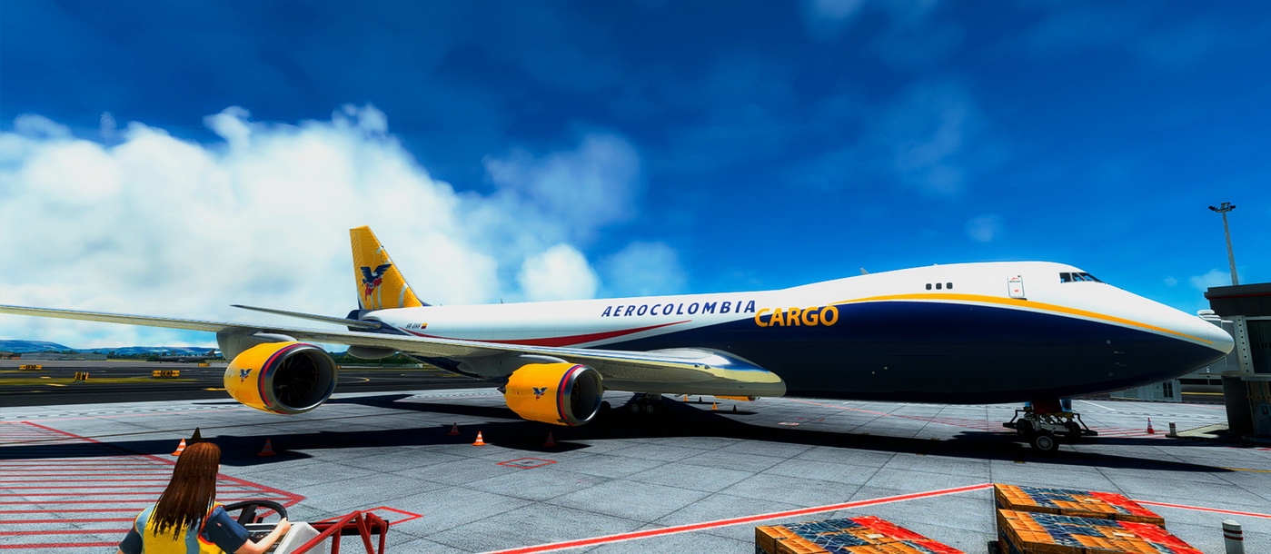 Salty Boeing 747-8i AEROCOLOMBIA CARGO for Microsoft Flight Simulator ...