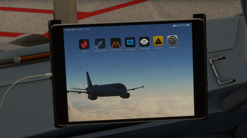 EFB Wallpapers for Fenix Simulations A320 on Microsoft Flight Simulator