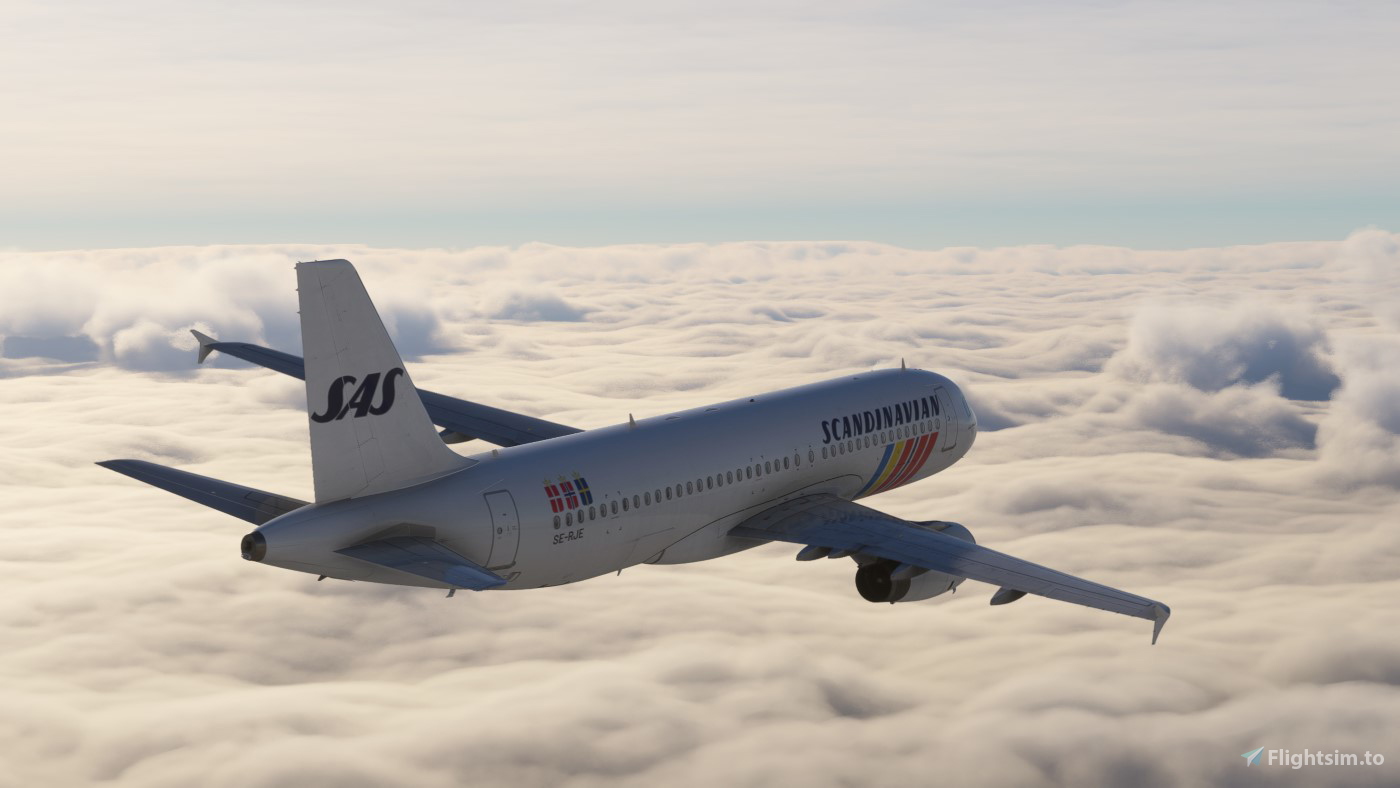 Scandinavian Airlines (SAS) Retro SE-RJE | Fenix A320v2 for Microsoft ...