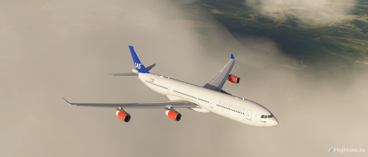 SAS Scandinavian Airlines A340-300 SE-REA circa 2001 for Microsoft ...