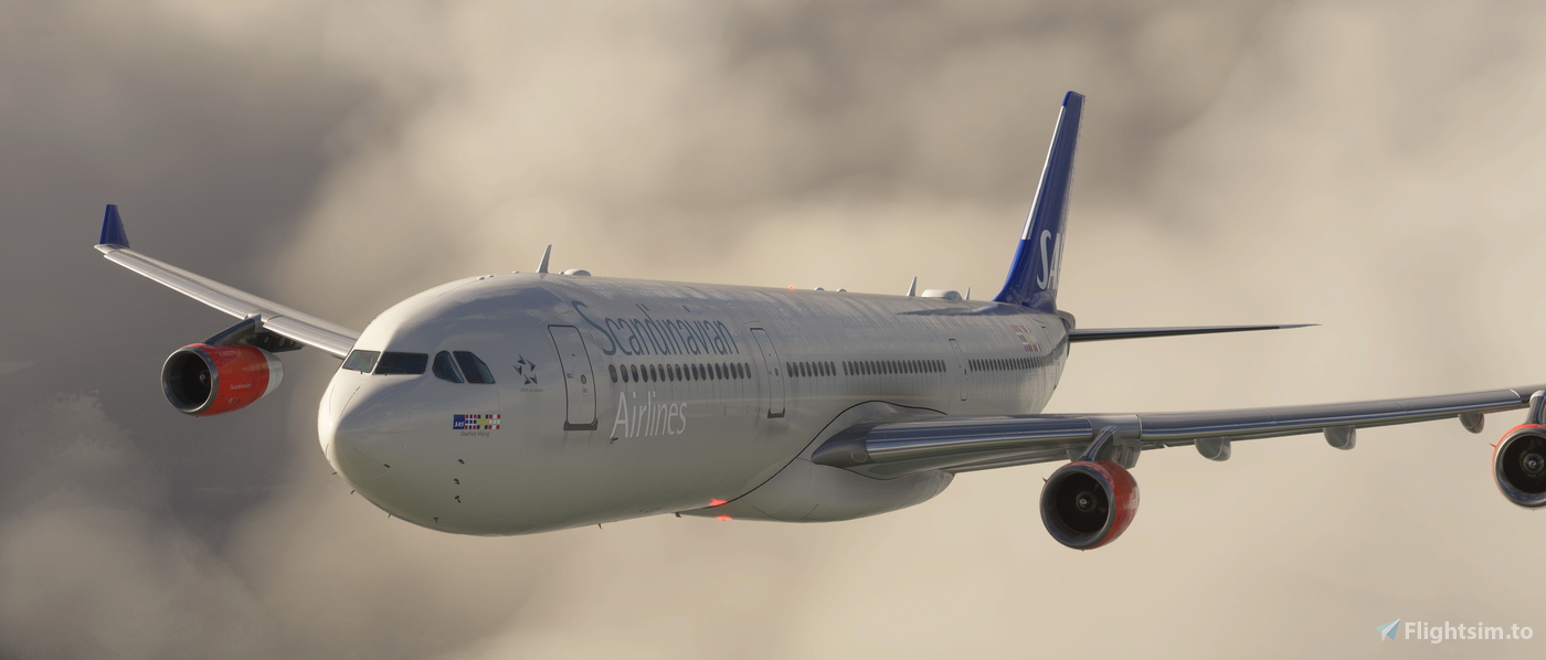 SAS Scandinavian Airlines A340-300 SE-REA circa 2001 for Microsoft ...