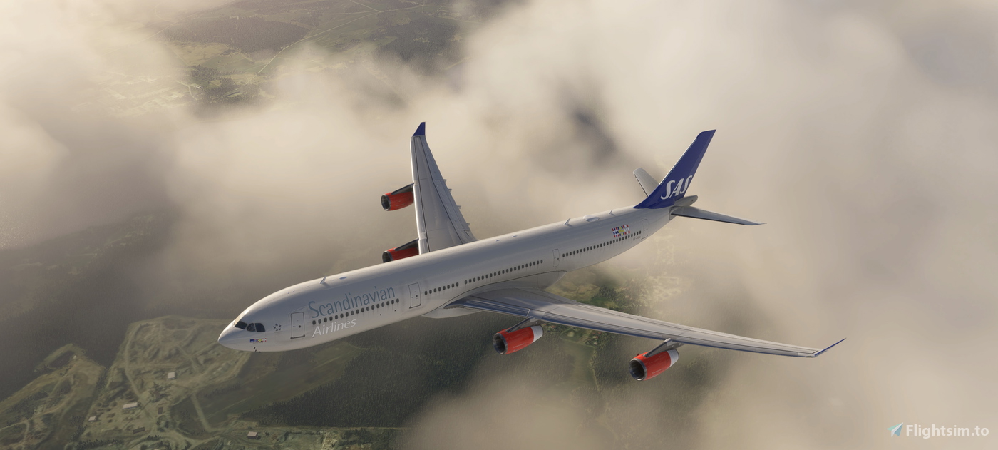 SAS Scandinavian Airlines A340-300 SE-REA circa 2001 for Microsoft ...