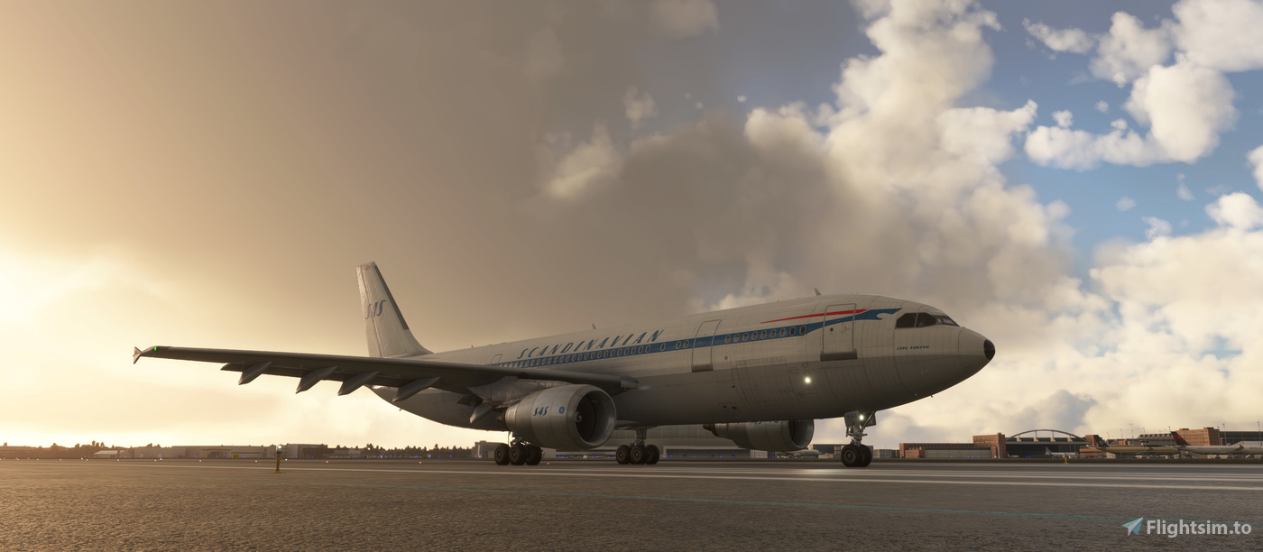 SAS Scandinavian Airlines System A300-600R OY-KAA circa 1981 对于 Microsoft Flight Simulator | MSFS