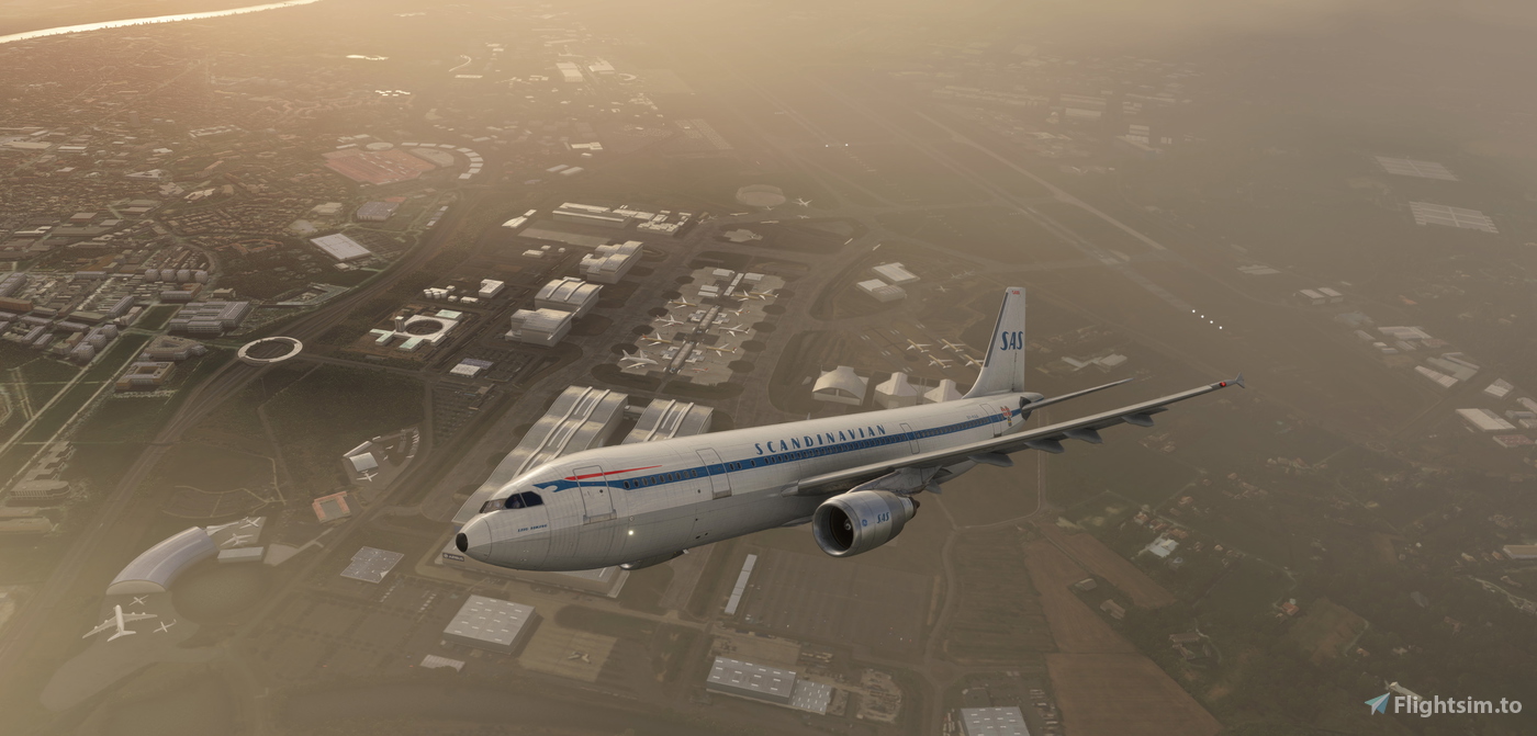 SAS Scandinavian Airlines System A300-600R OY-KAA circa 1981 对于 Microsoft Flight Simulator | MSFS