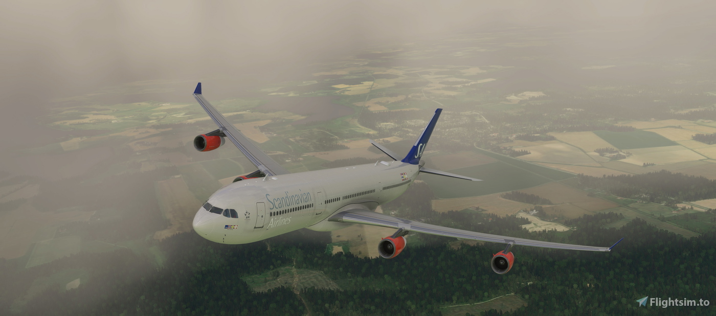 SAS Scandinavian Airlines A340-300 OY-KBD circa 2005 for Microsoft Flight Simulator | MSFS