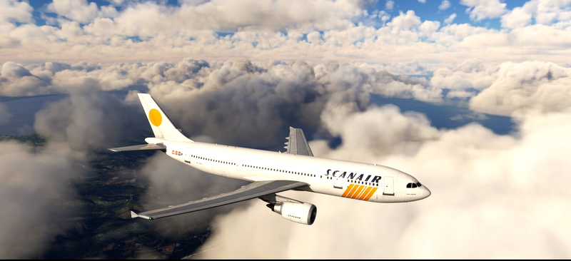 Scanair A300-600R SE-DFK circa 1984 for Microsoft Flight Simulator | MSFS