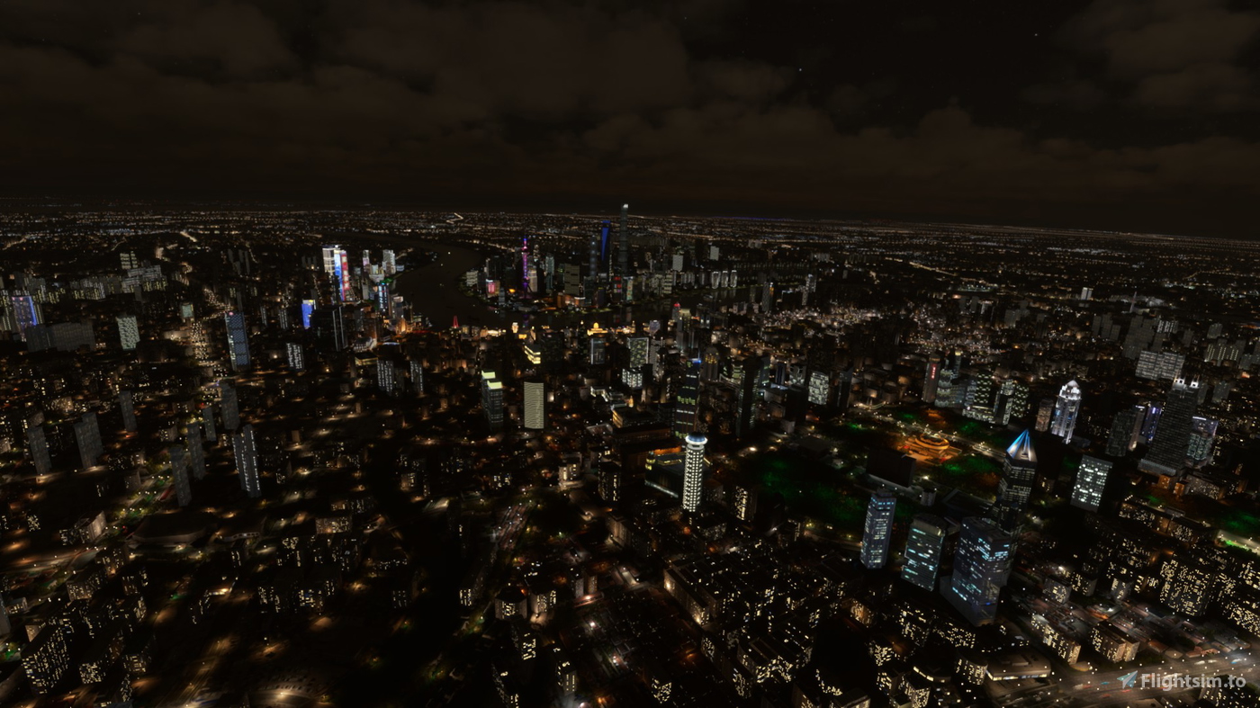 Shanghai landmarks merge SamScene3D + AMJ Scenery Studio for Microsoft ...