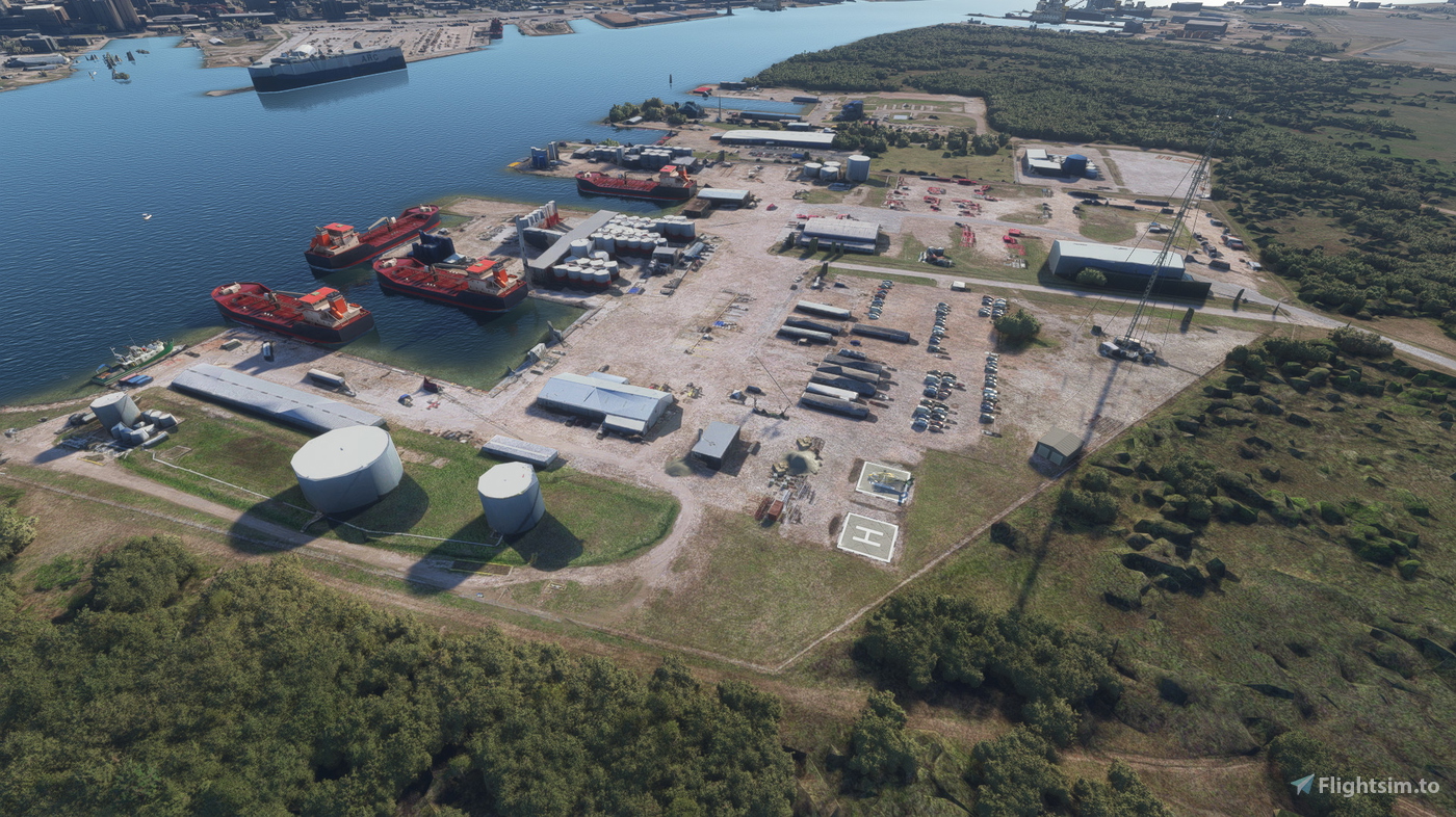 Shell Pelican Island Heliport (9TE8) for Microsoft Flight Simulator | MSFS