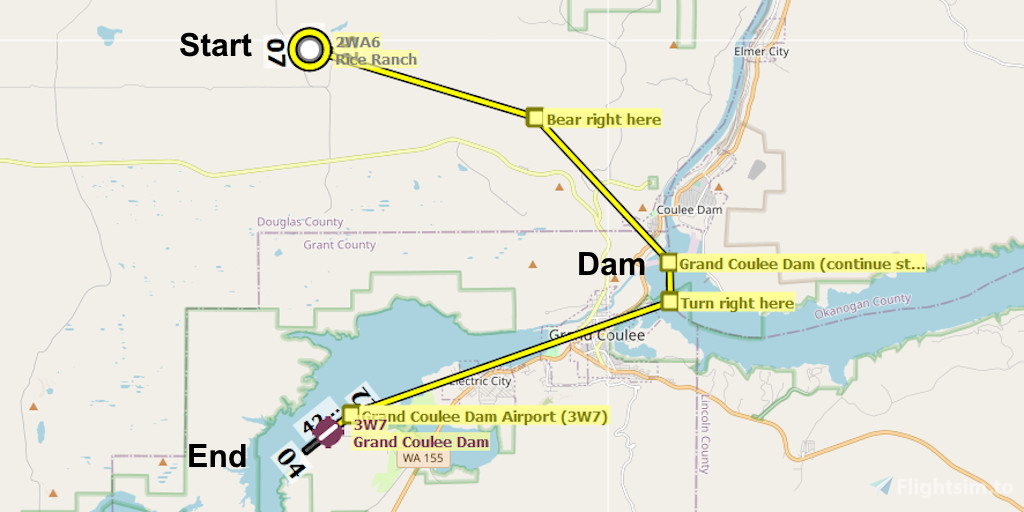 Grand Coulee Dam Map