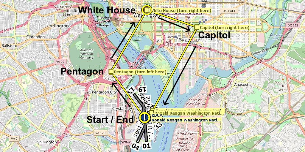 Ultralight Sightseeing - Washington - Pentagon - White House - Capitol ...