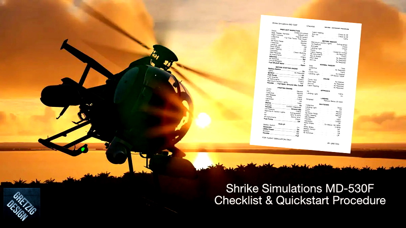Shrike Simulation MD-530F Checklist & Quickstart Procedure for Microsoft Flight Simulator | MSFS