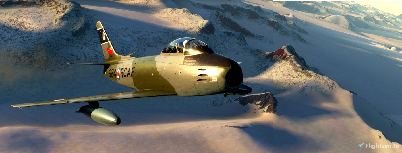 SHRIKE Simulations F-86F - 434 Sqn RCAF "Blue Nose" Livery pro ...