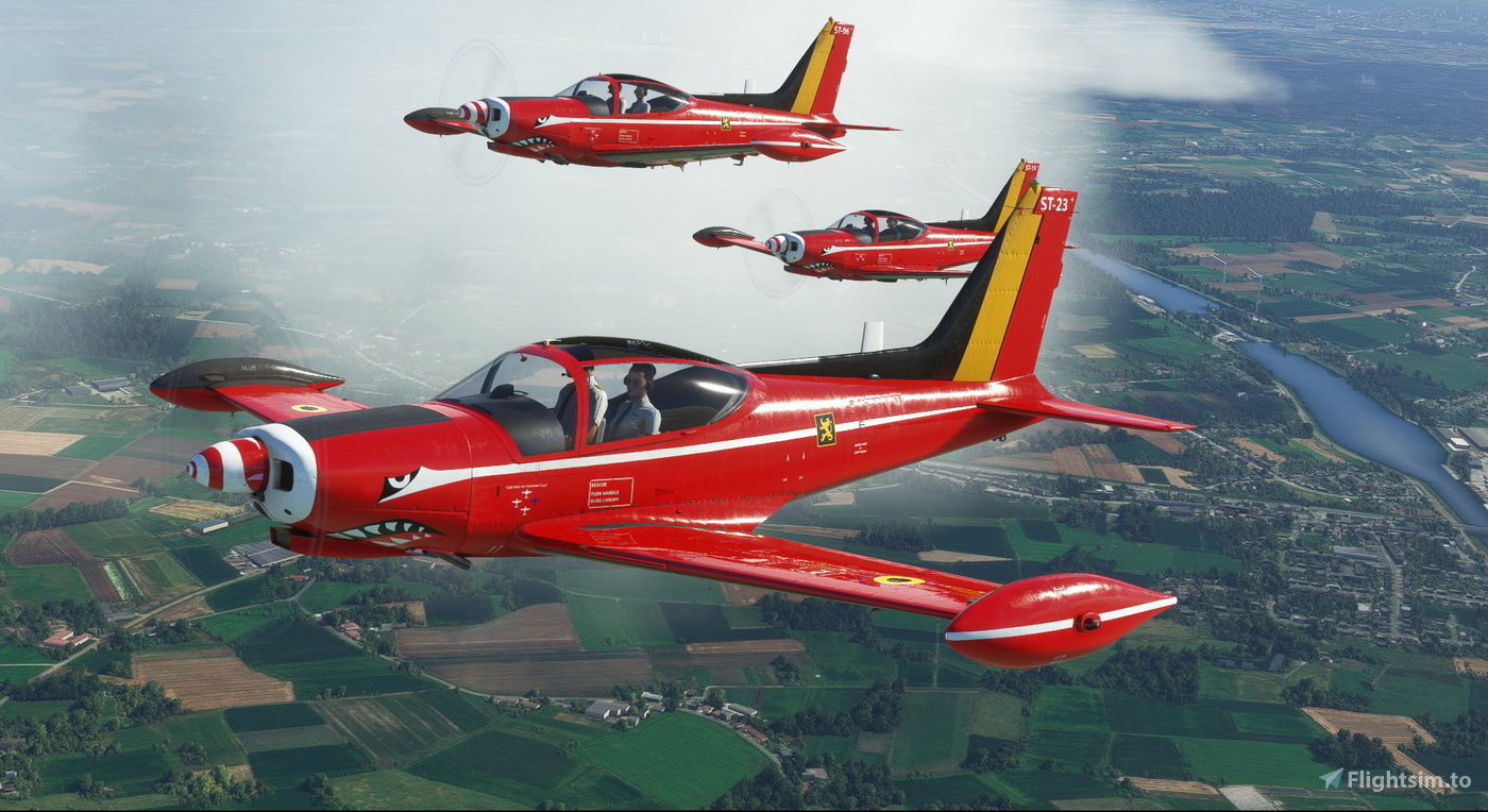Siai-Marchetti SF-260 Belgian Air Force Red Devils for Microsoft Flight ...