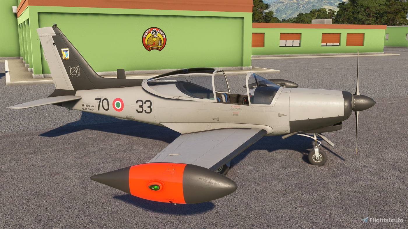 Sim Skunk Works SF-260 Italian Air Force package for Microsoft Flight Simulator | MSFS