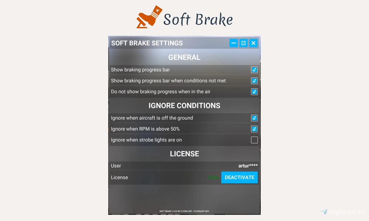 FlyingArt - Soft Brake for Microsoft Flight Simulator | MSFS