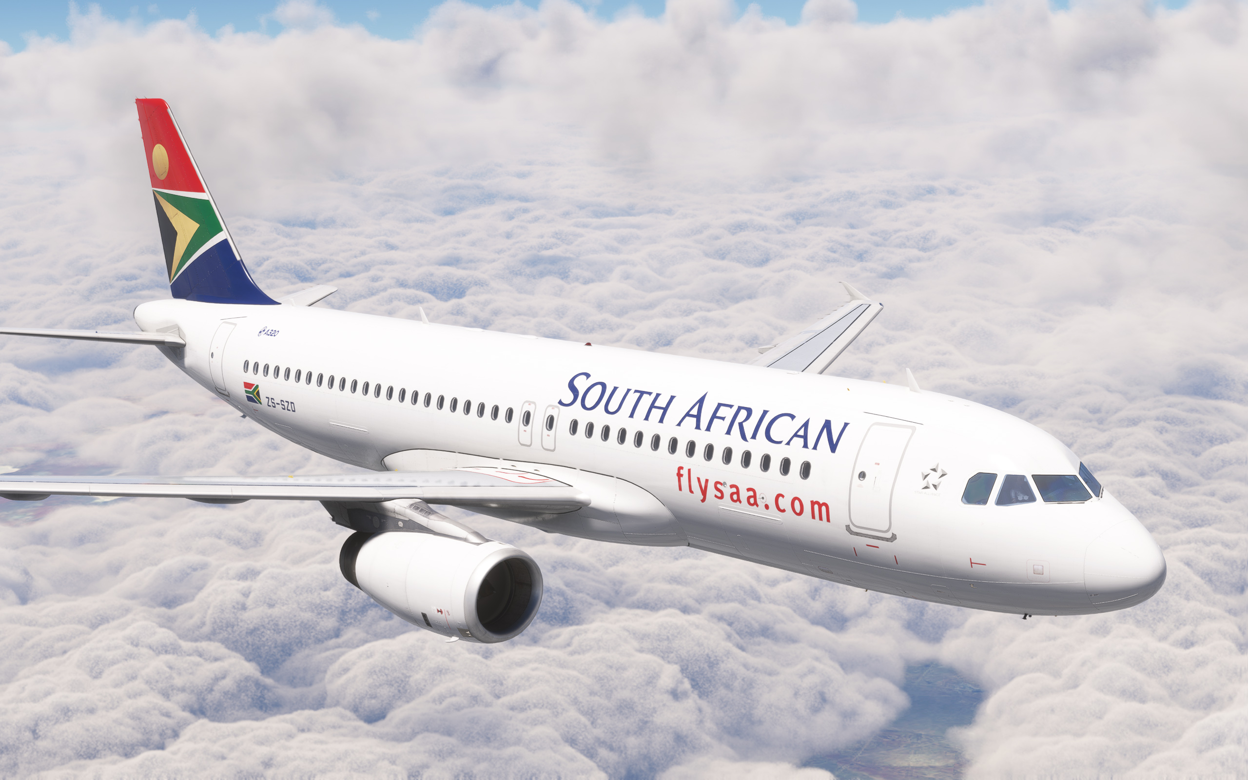 South African Airways Fenix v2 A320-200 IAE ZS-SZD BFU - Aircraft ...