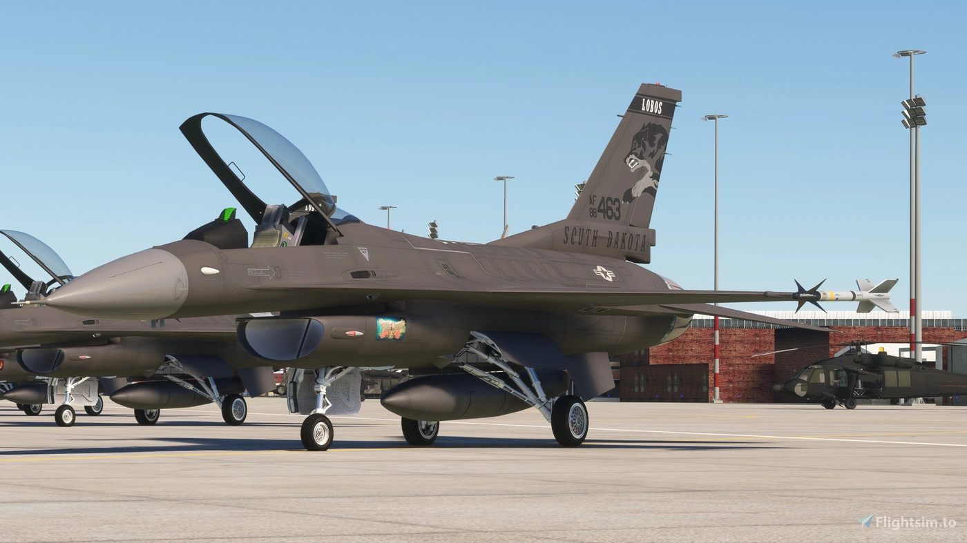 South Dakota Air National Guard F16CM/DM Block 40 Livery Pack for Microsoft Flight Simulator | MSFS