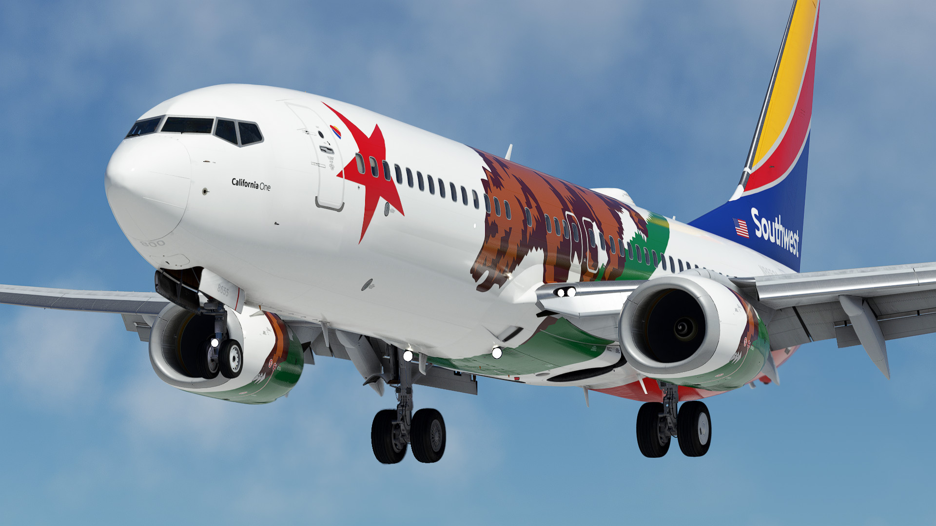 California one southwest airlines airplane