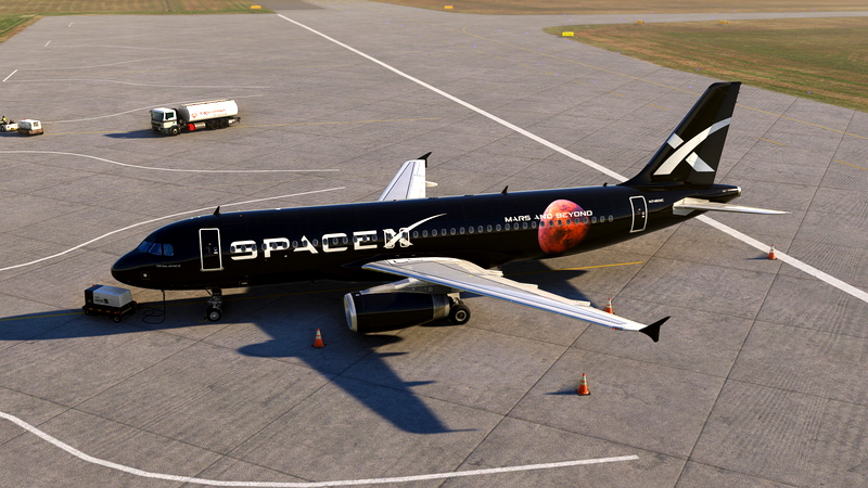 SpaceX 3 Livery Pack! Fenix A320 V2 IAE + CFM Fictional for Microsoft Flight Simulator | MSFS