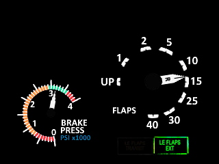 SPAD.neXt FIP PMDG 737 Flaps, Brake Pressure and Yaw Damper Gauges for ...