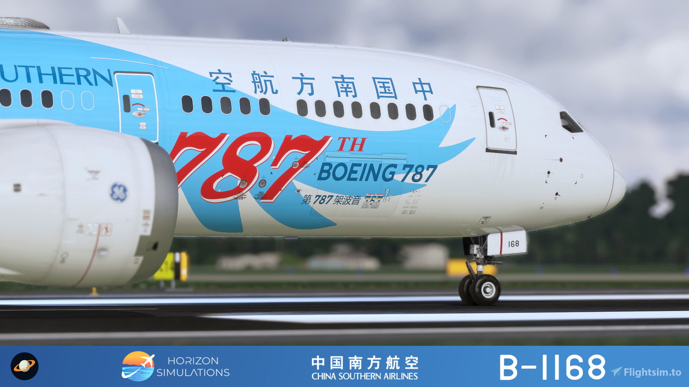 [SPECIAL] Horizon Sim B789 China Southern 中国南方航空 "787th 787" B-1168 8K for Microsoft Flight ...