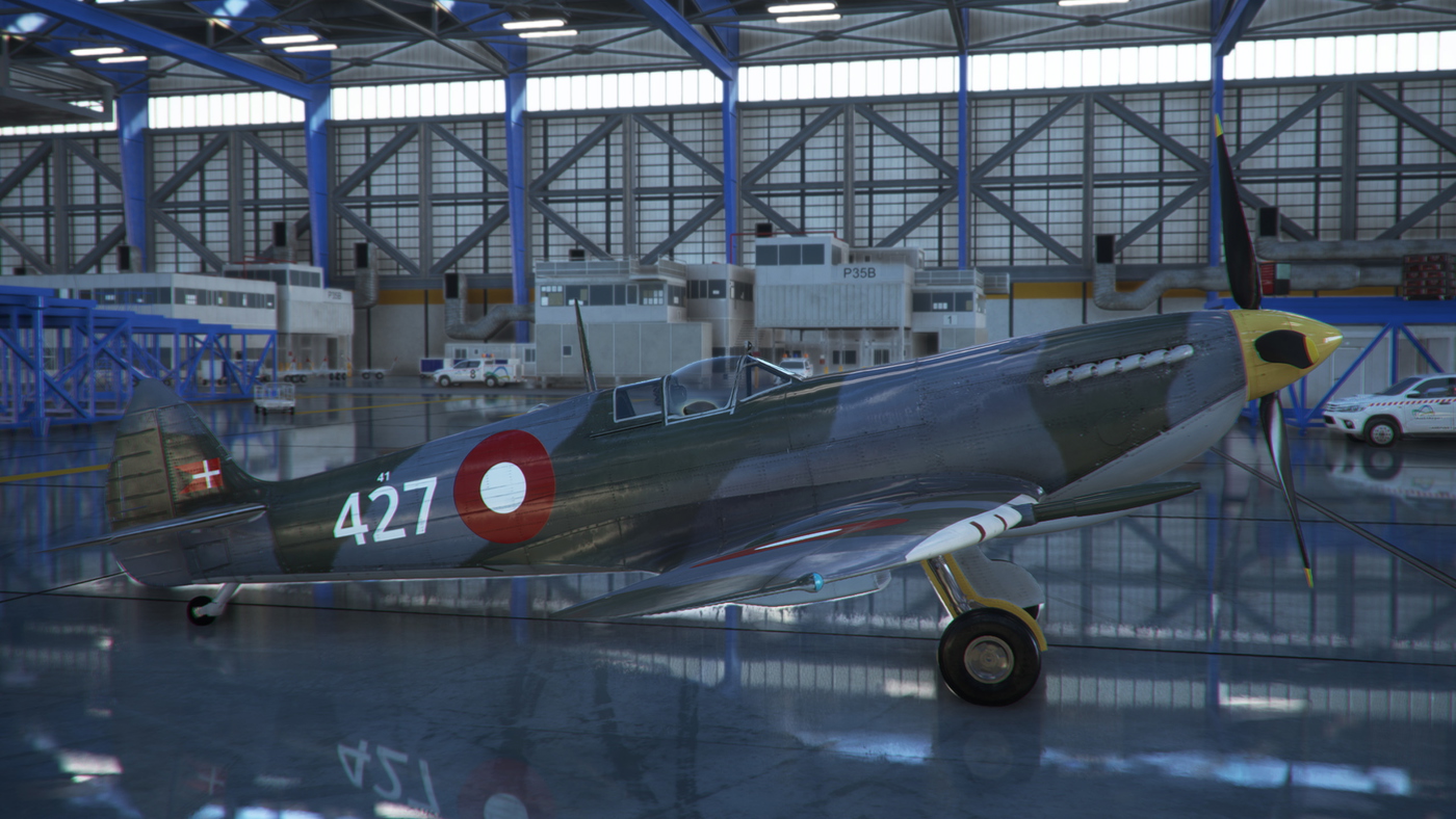 Flying Irons RDAF Spitfire 427 livery for Microsoft Flight Simulator | MSFS