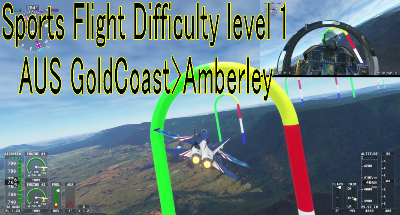 SportsFlight D1 AUS GoldCoast>Amberley Air Race for Microsoft Flight ...
