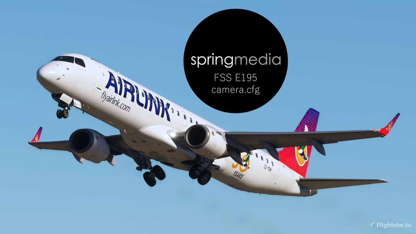 springmedia - FSS E195 custom views for Microsoft Flight Simulator | MSFS