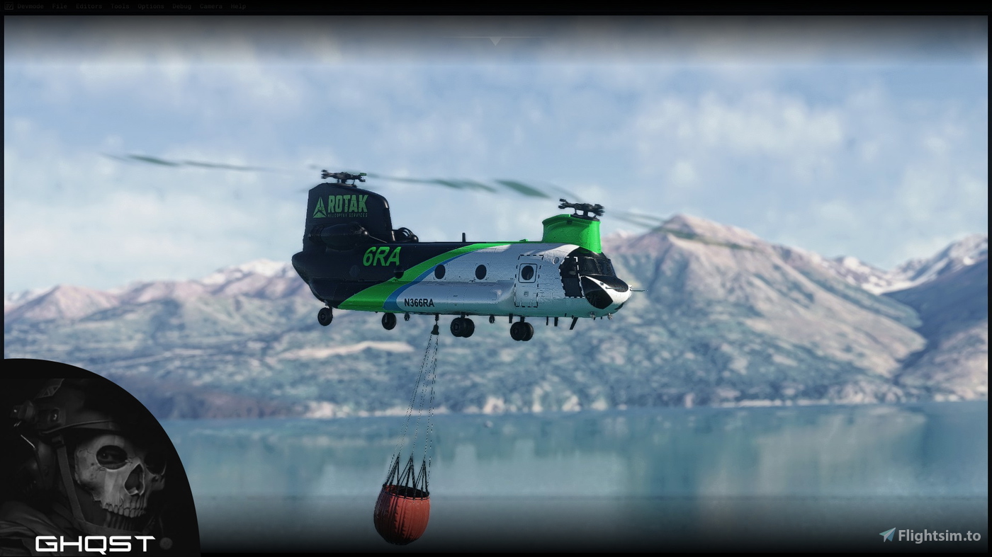 ROTAK Helicopter Services V2 CH-47D | N366RA | 4K for Microsoft Flight ...
